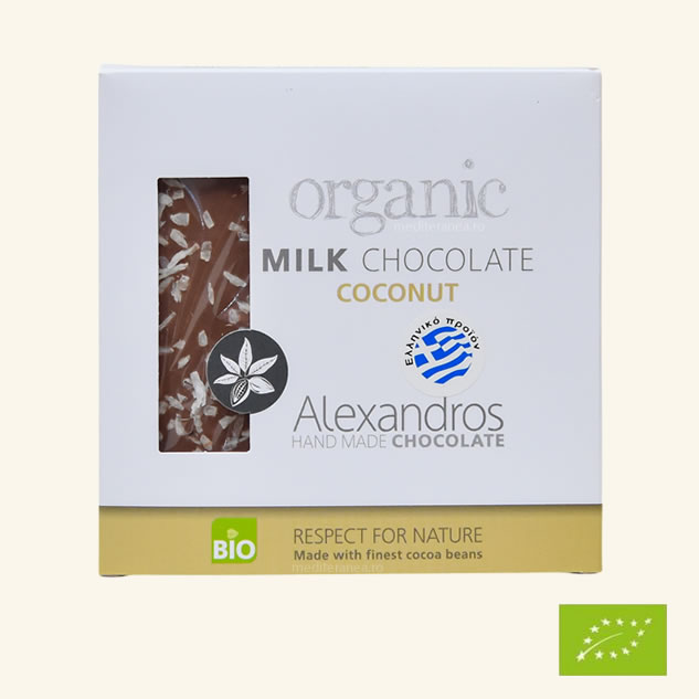Ciocolata cu lapte si cocos BIO