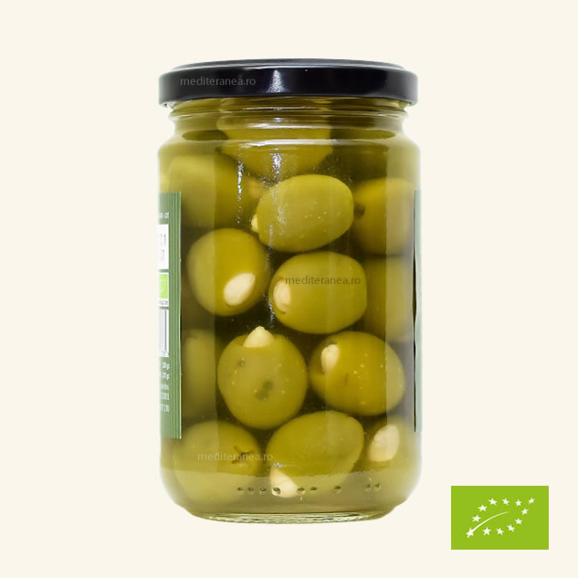 Masline verzi umplute cu migdale BIO